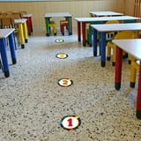 WaaHome 36Pcs 4" Classroom Floor Line Up Spots Dots, Number Spot ...