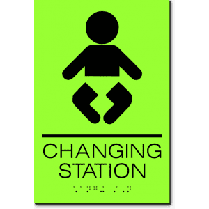 CHANGING STATION Sign-Laserglow / Black (4 Units) - Walmart.com