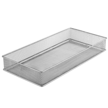 Design Ideas Mesh DrawerStore Drawer Organizer 6" x 12" x 2", Silver ...
