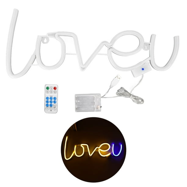 Neon Light,LOVEU Neon Light LED LED Neon Light Remote Control Neon ...