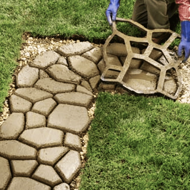 Flagstone Concrete Molds Walk Stone Maker, Reusable Concrete Molds