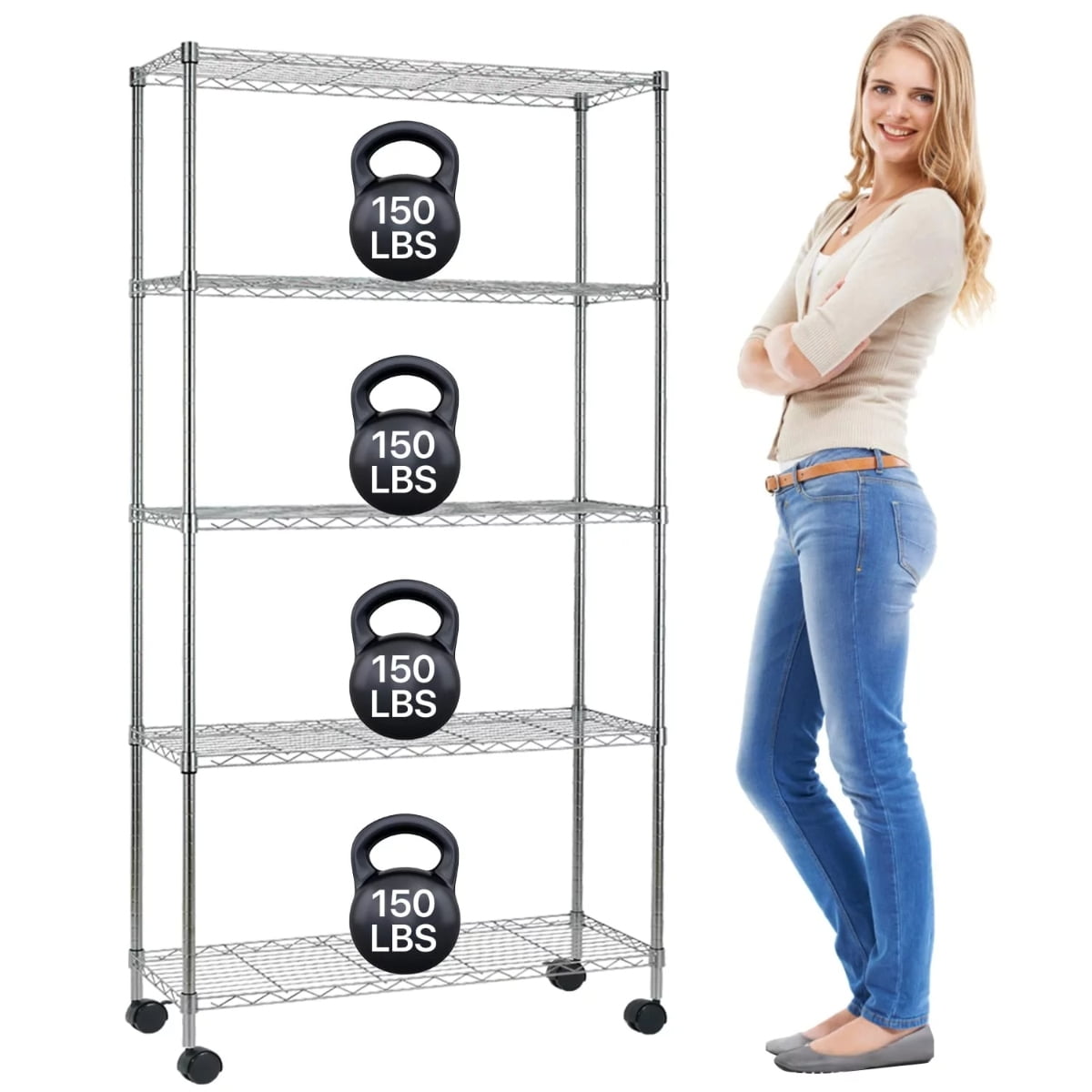 Click here for Niamvelo Storage Shelves 5-Tier Wire Shelving Unit... prices