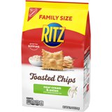 RITZ Toasted Chips Sour Cream and Onion Crackers, Family Size, 11.4 oz ...