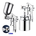 F-75 Spray Gun 1.5mm Nozzle with Cup Silver Handle Adjustable Color ...