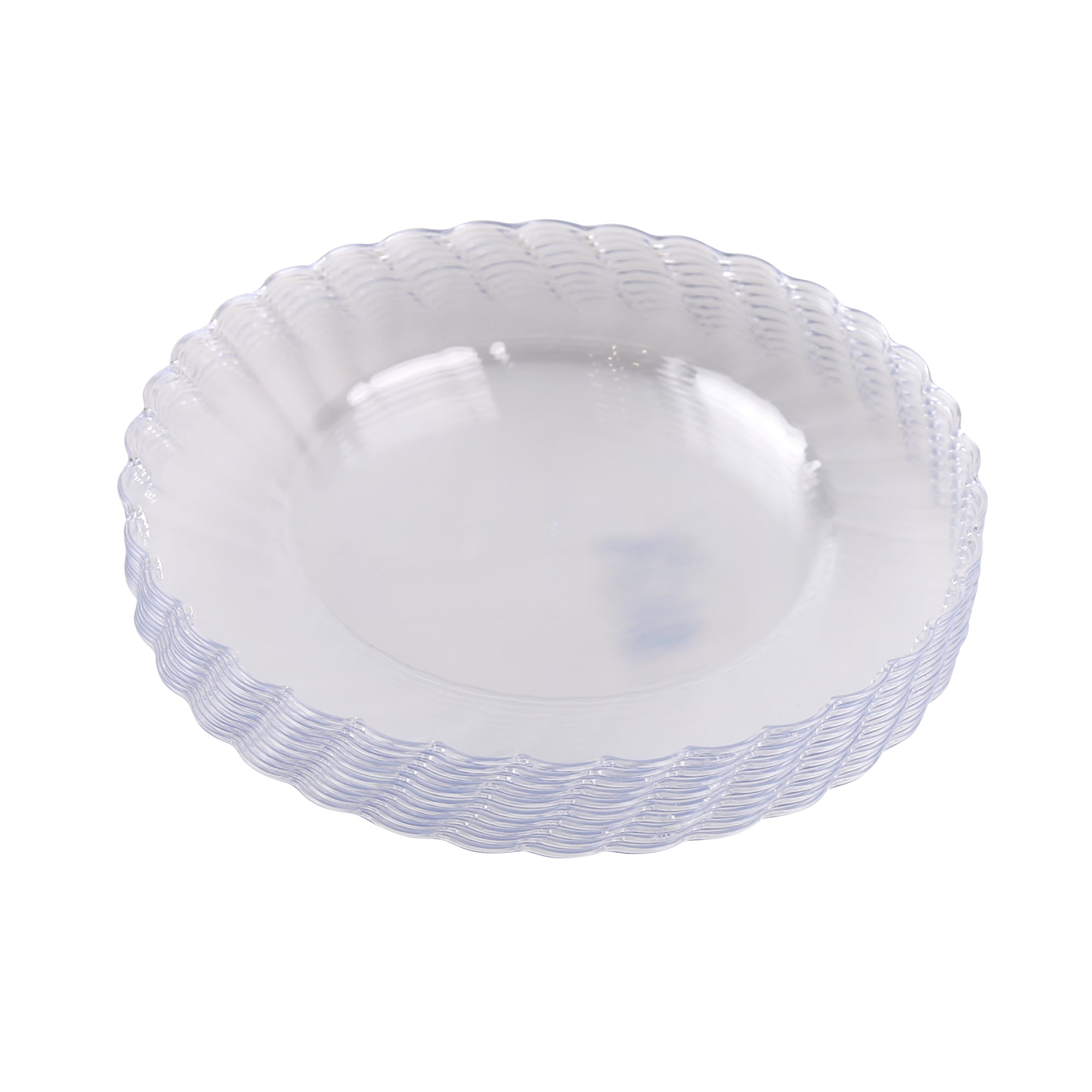 Way To Celebrate 9" Clear Plastic Plates, Disposable Plastic Plates, 10 ...