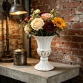 ACDANC Vintage White Metal Planter Pots,Small Vase Roman Flower Vase ...
