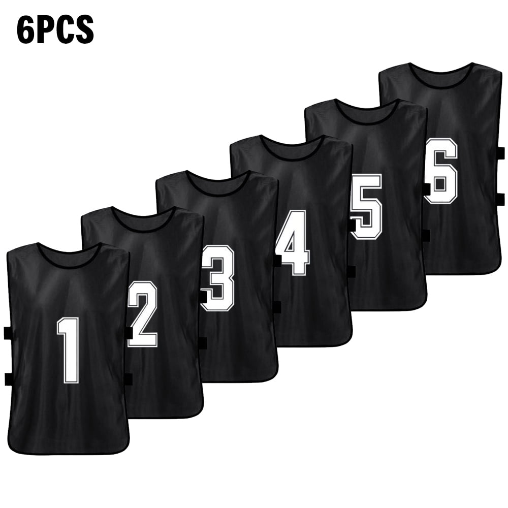 Suzicca 6 PCS Adults Soccer Pinnies Quick Drying Football Team Jerseys ...