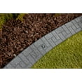 GroundSmart Curb Landscape Edging, 4' Gray Rubber Garden Border, 4 Pack ...