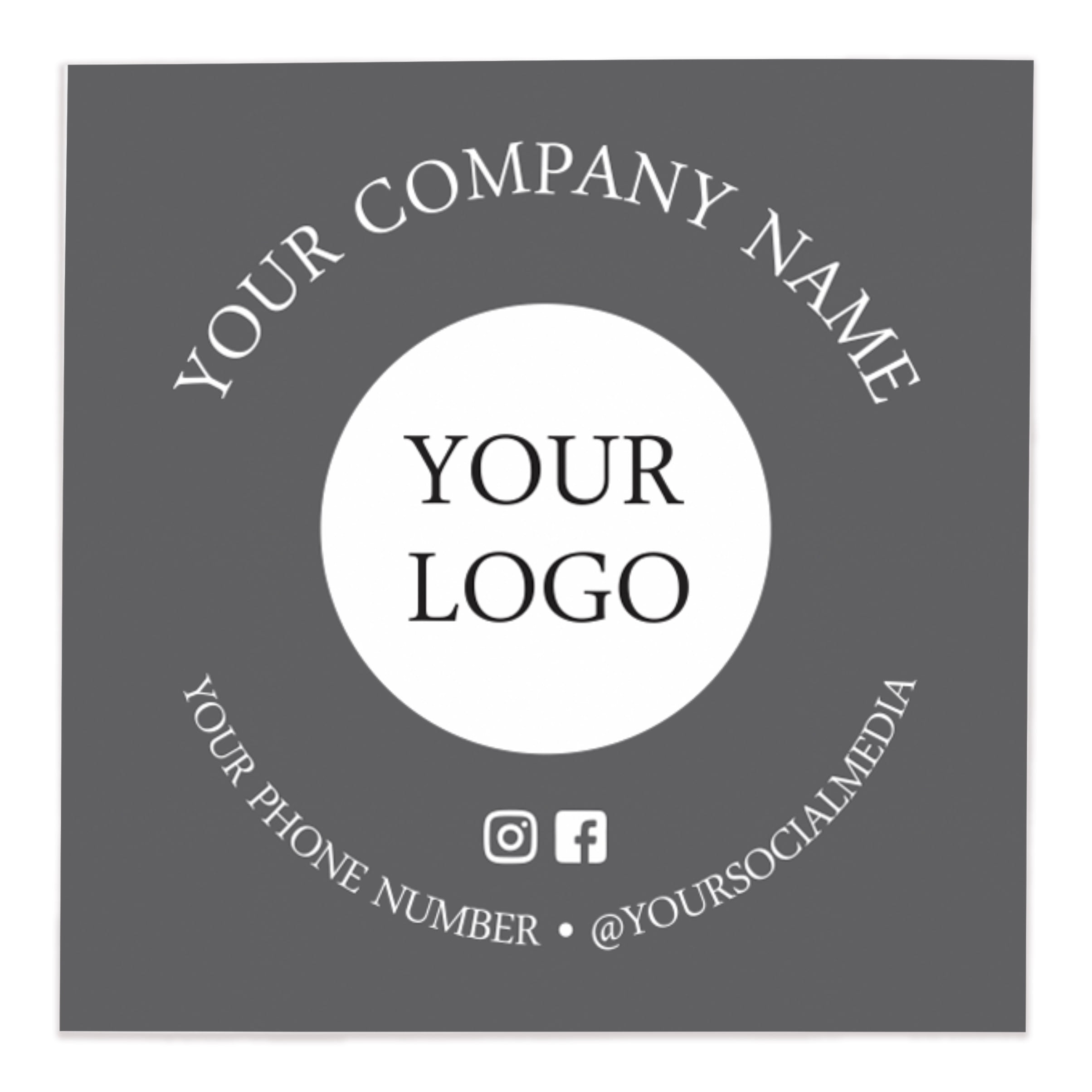 Printtoo Label for Small Business-100 SquareCustom VinylPersonalized ...