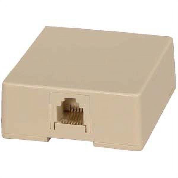 ACCL RJ11 Modular Single Port Surface Mount Jack Ivory, 1 Pack ...