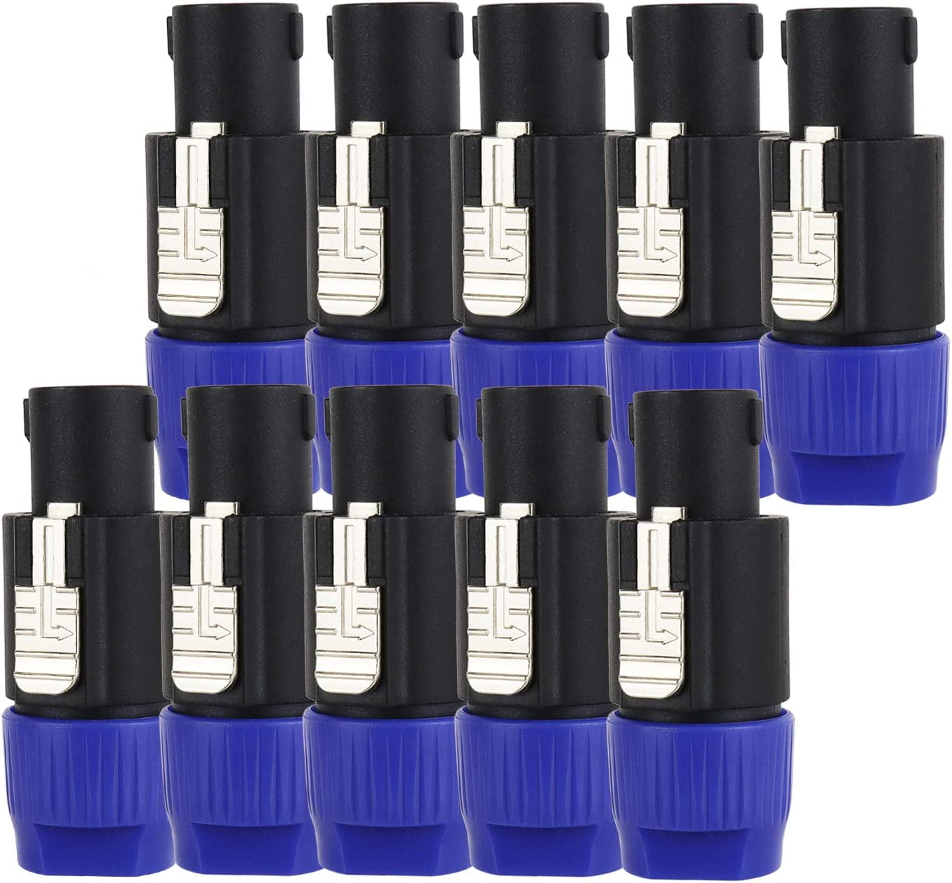 10 PCS 4 Pole NL4FC Speakon Plug - 10 Packs Pro DJ PA Speak-On Male ...
