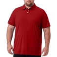 Big and Tall Men's Casual Polo Shirt Tops Short Sleeve Plus Size Solid ...