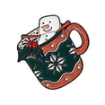 Christmas Elk Snowman Gingersnap Enameled Pin Alloy Brooch Cup Design ...
