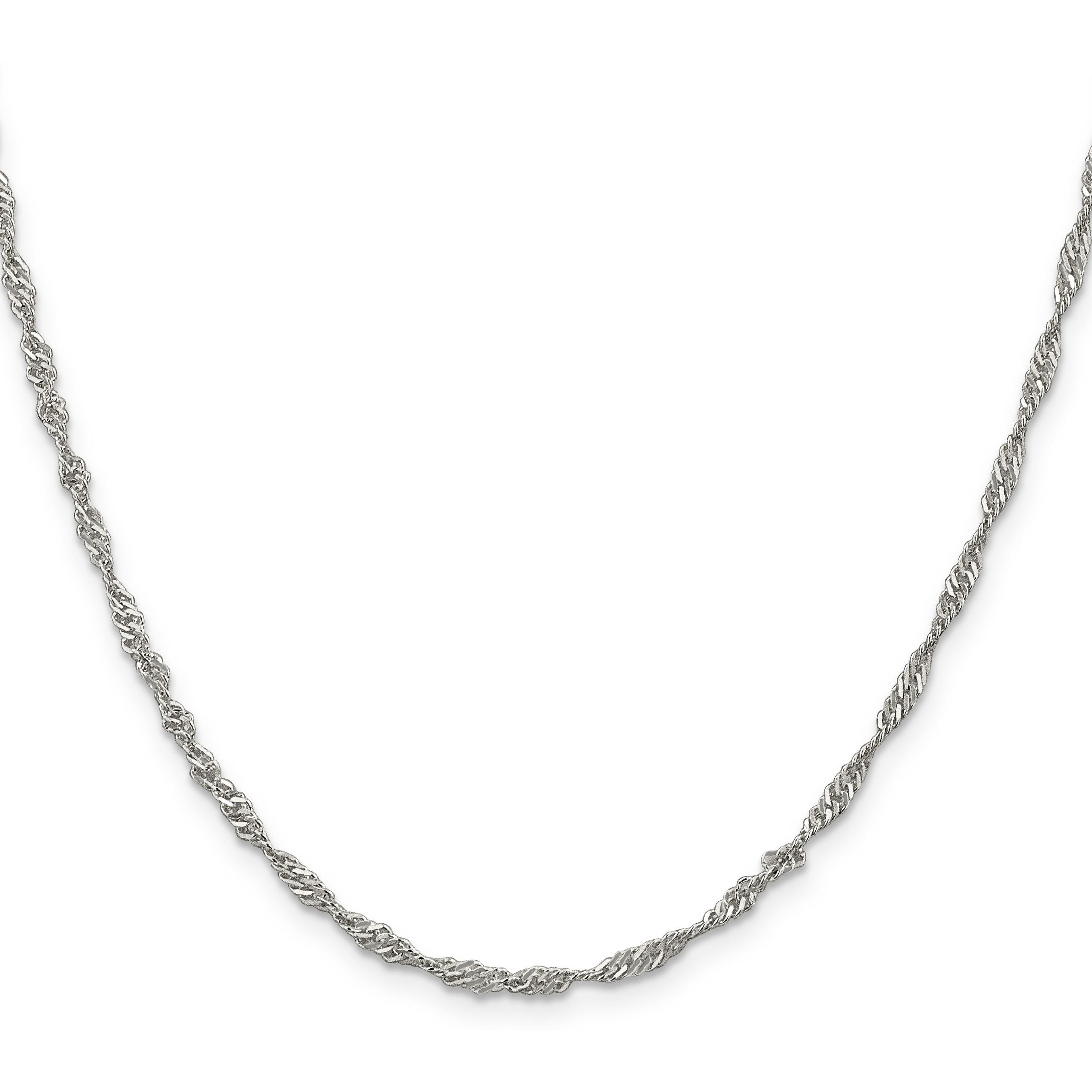 FindingKing - Sterling Silver Singapore Chain 24" - Walmart.com ...