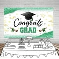 Green Congrats Grad Class of 2026 Backdrop Graduation Party Decorations ...