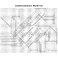 Autism Awareness Word Search Game, Giant Crossword Puzzle, Large Word ...