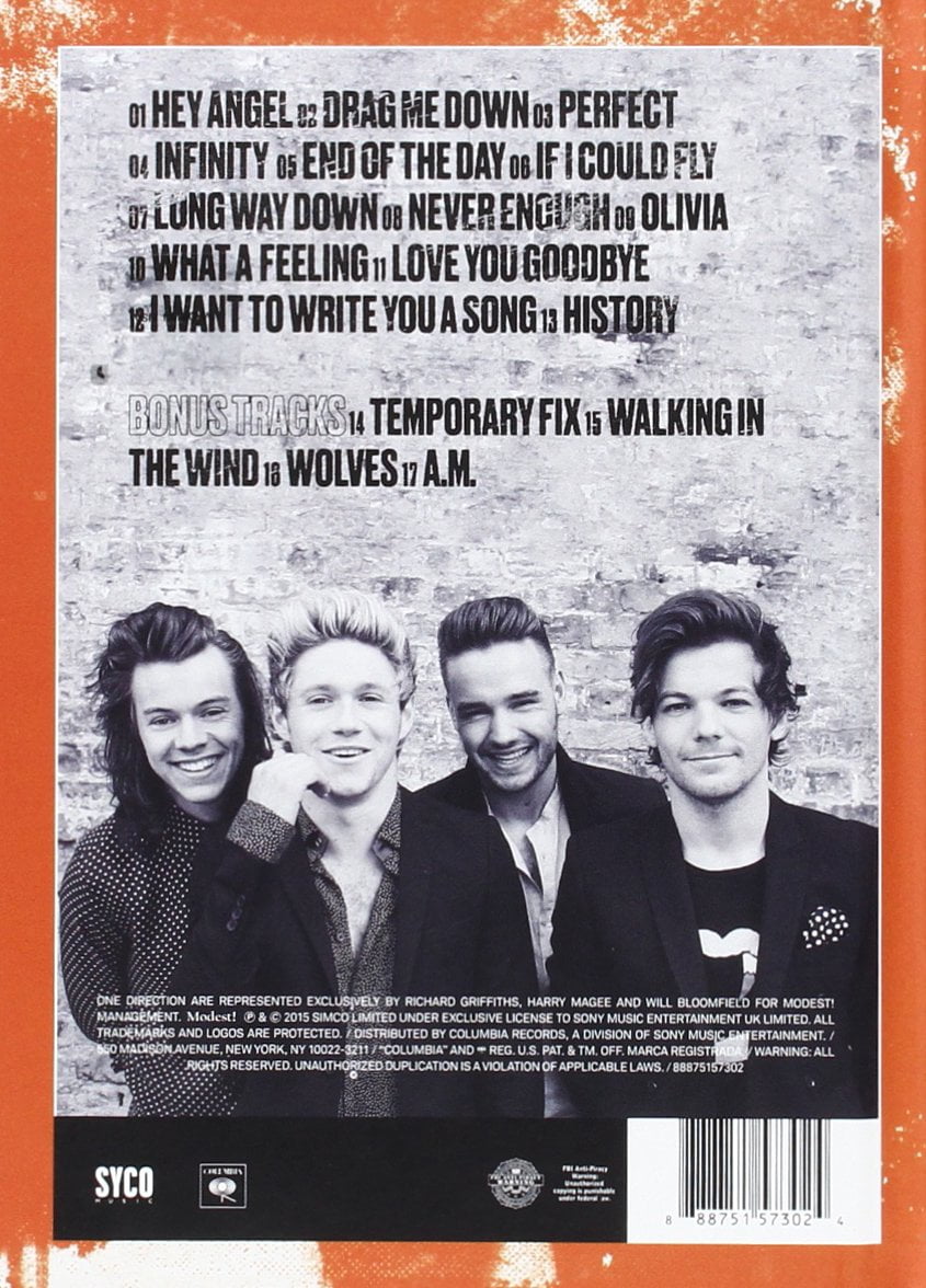Four One Direction Tracklist