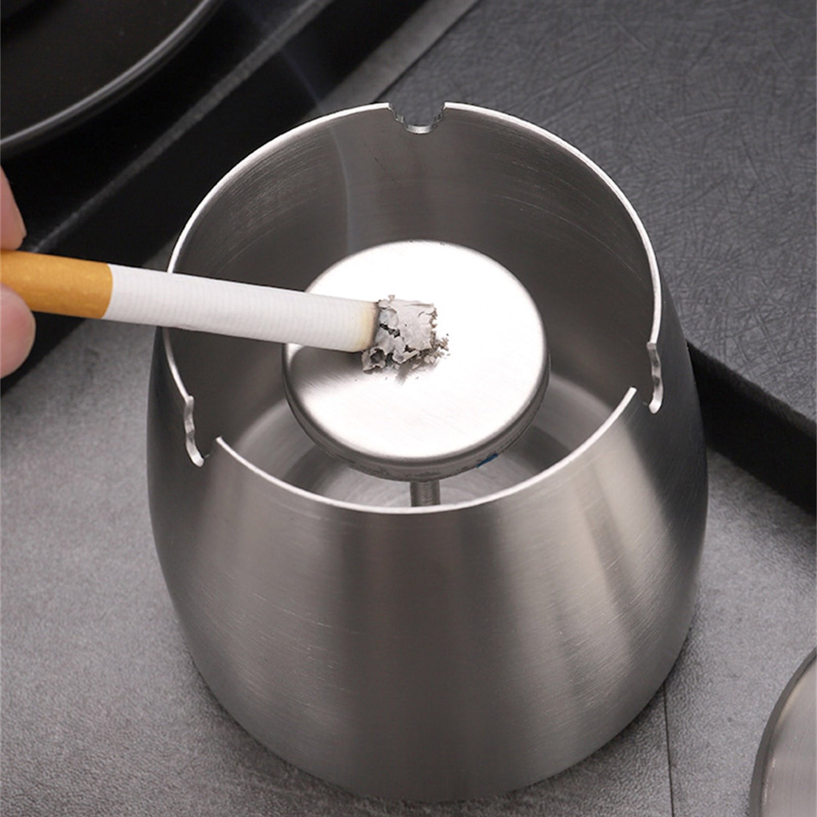 Click here for Stainless Steel Cigar Ashtray With Lid - Windproof... prices