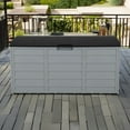 Canddidliike 75 Gallon Resin Waterproof Plastic Outside Storage Chest ...