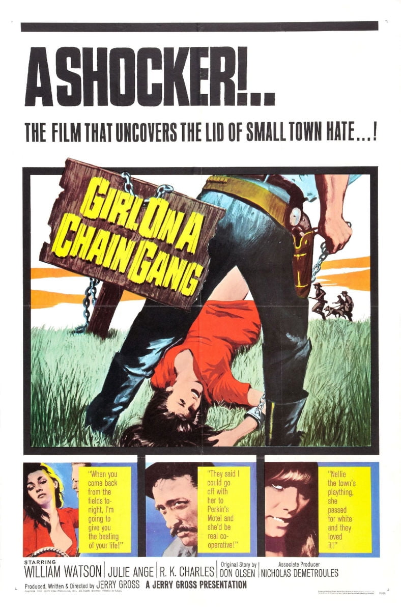 Girl On A Chain Gang Movie Poster Metal Sign Art Print 8x12 Multi-Color ...