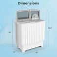 Free Shipping! Costway Portable Washing Machine Twin Tub Compact ...