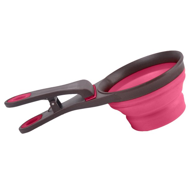 Folding Silicone Pet Bowl Folding Food Spoon Can Clip Grain Bag ...