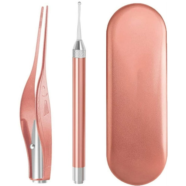 2-piece ear wax removal kit with light - Ear pick cleaning set for ...