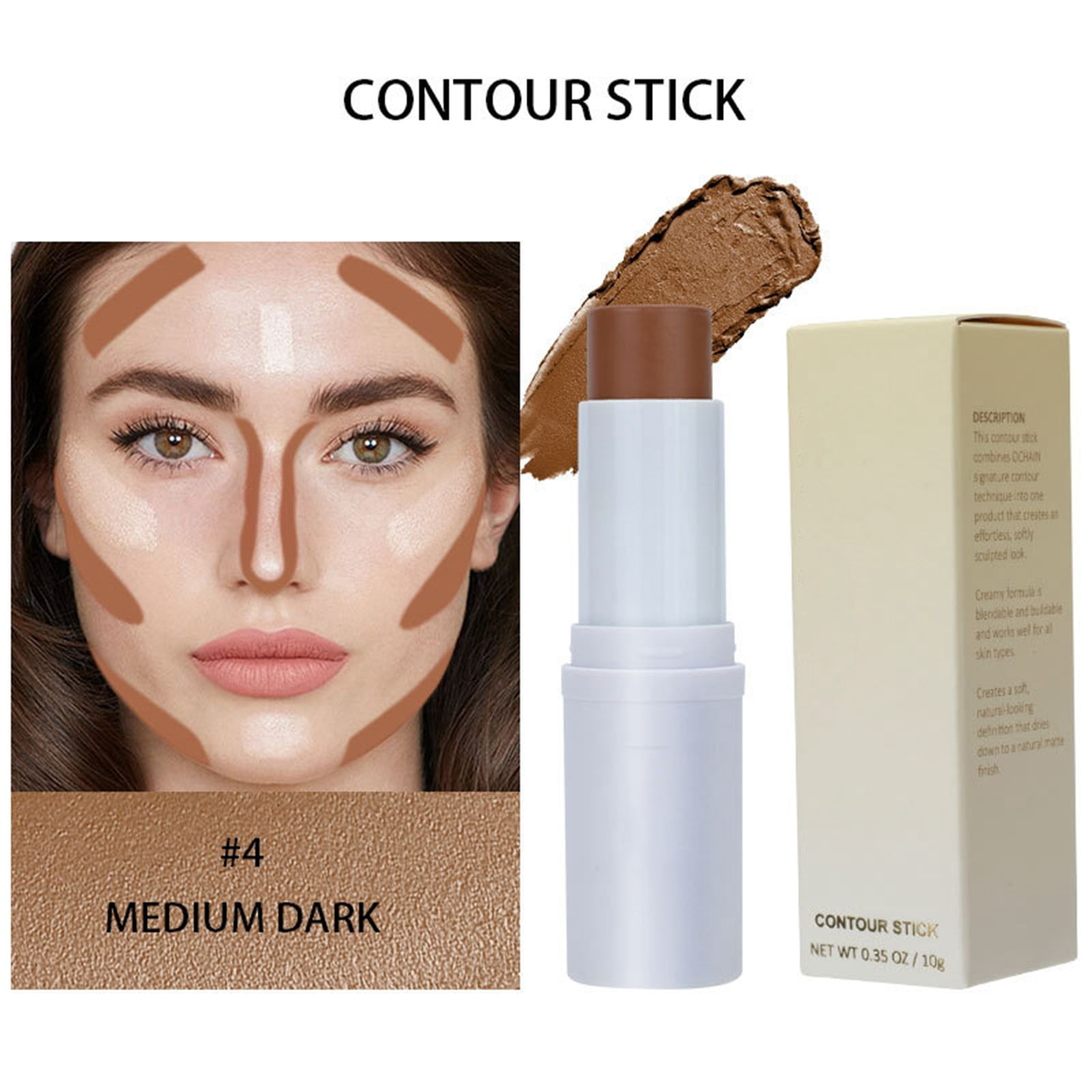 Bagmrteho Light And Comfortable Concealer Facial Stick Modifies Makeup ...