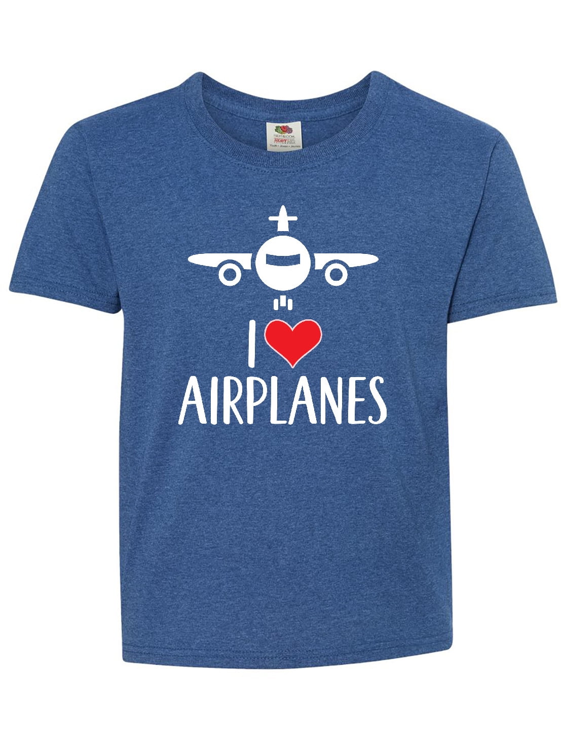 Inktastic Plane I Love Airplanes Youth T-Shirt - Walmart.com