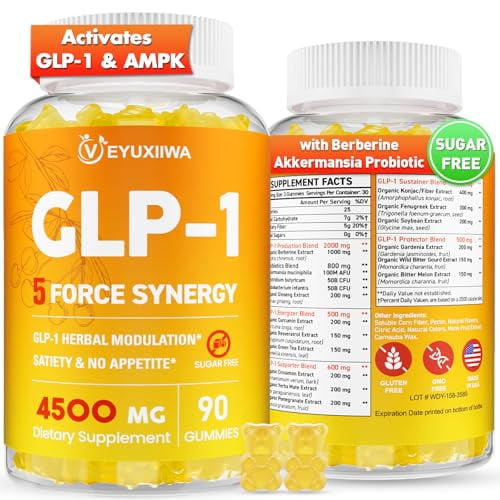 Suplemento GLP-1 Berberina, Gomitas probióticas GLP 1 para mujeres y hombres | Activa GLP-1 y ...