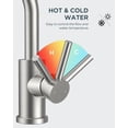Single Handle Bathroom Sink Faucet Stainless Steel Classic 1 or 3 Hole ...