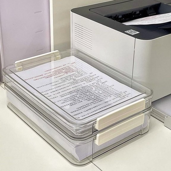 Advantus Legal/Letter Size File Tote Storage Box with Lid, Plastic ...