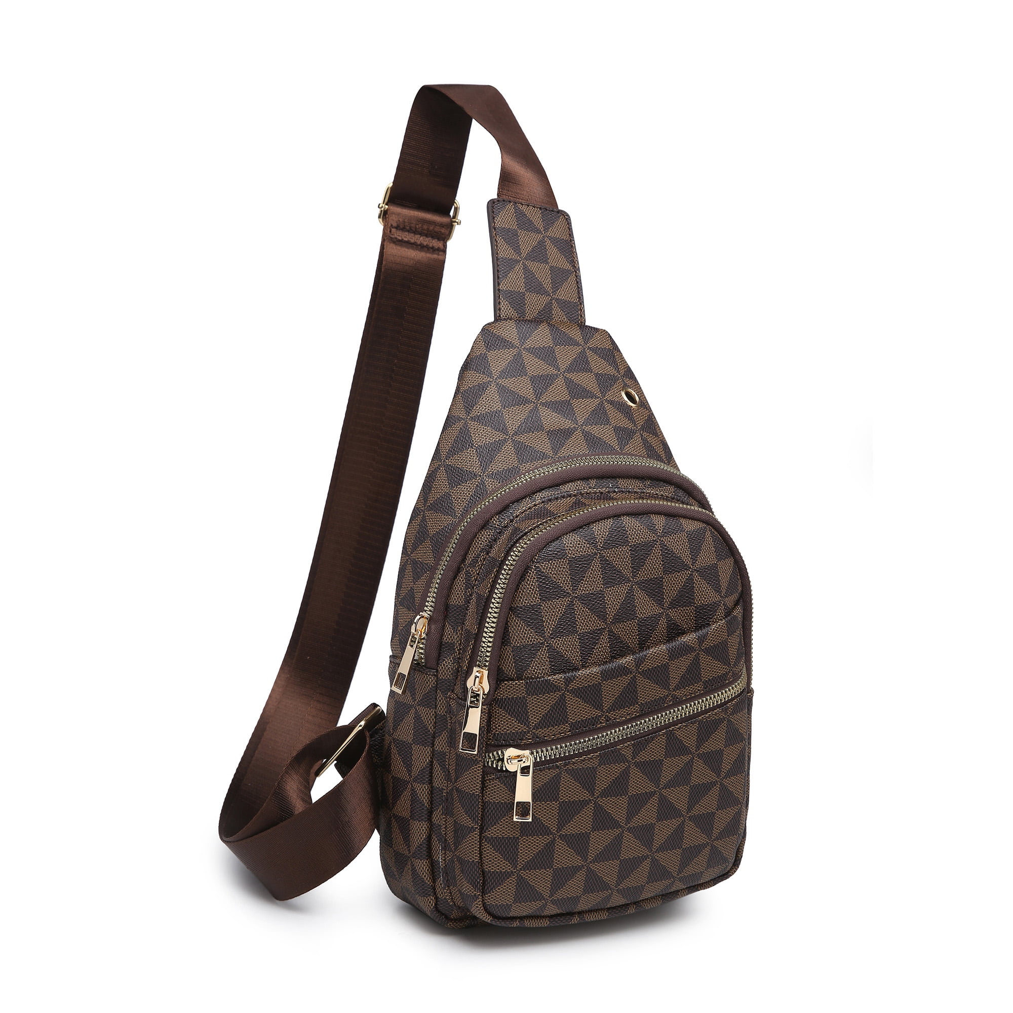 XB Leather Sling Backpack Bag for Women Men Travel Hiking Crossbody ...