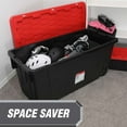 Hyper Tough 50 Gallon Snap Lid Wheeled Plastic Storage Tote Black