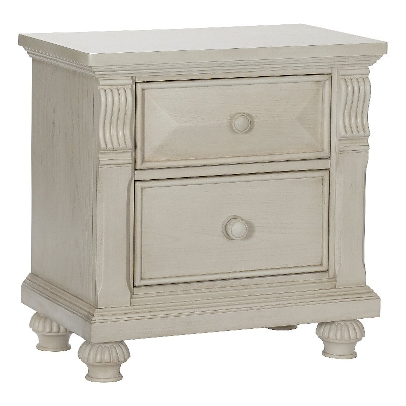 Kingsley Sedona Traditional Wood Nightstand in Vintage Ivory - Walmart.com