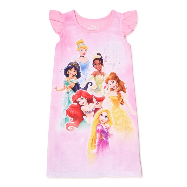 Disney Princess Girls Short Sleeve Nightgown, Sizes 4-12 - Walmart.com