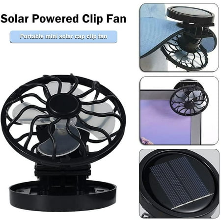 Jadeshay Solar Fan, Electric Mini Clip-on Solar Fan Air Conditioner ...