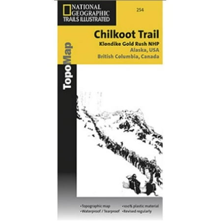 National Geographic TI00000254 Map Of Chilkoot Trail-Klondike Gold Rush ...