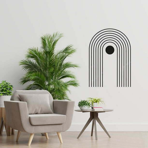 Boho Rainbow Arch Circle Shape Abstract Modern Bohemian Accent Wall ...