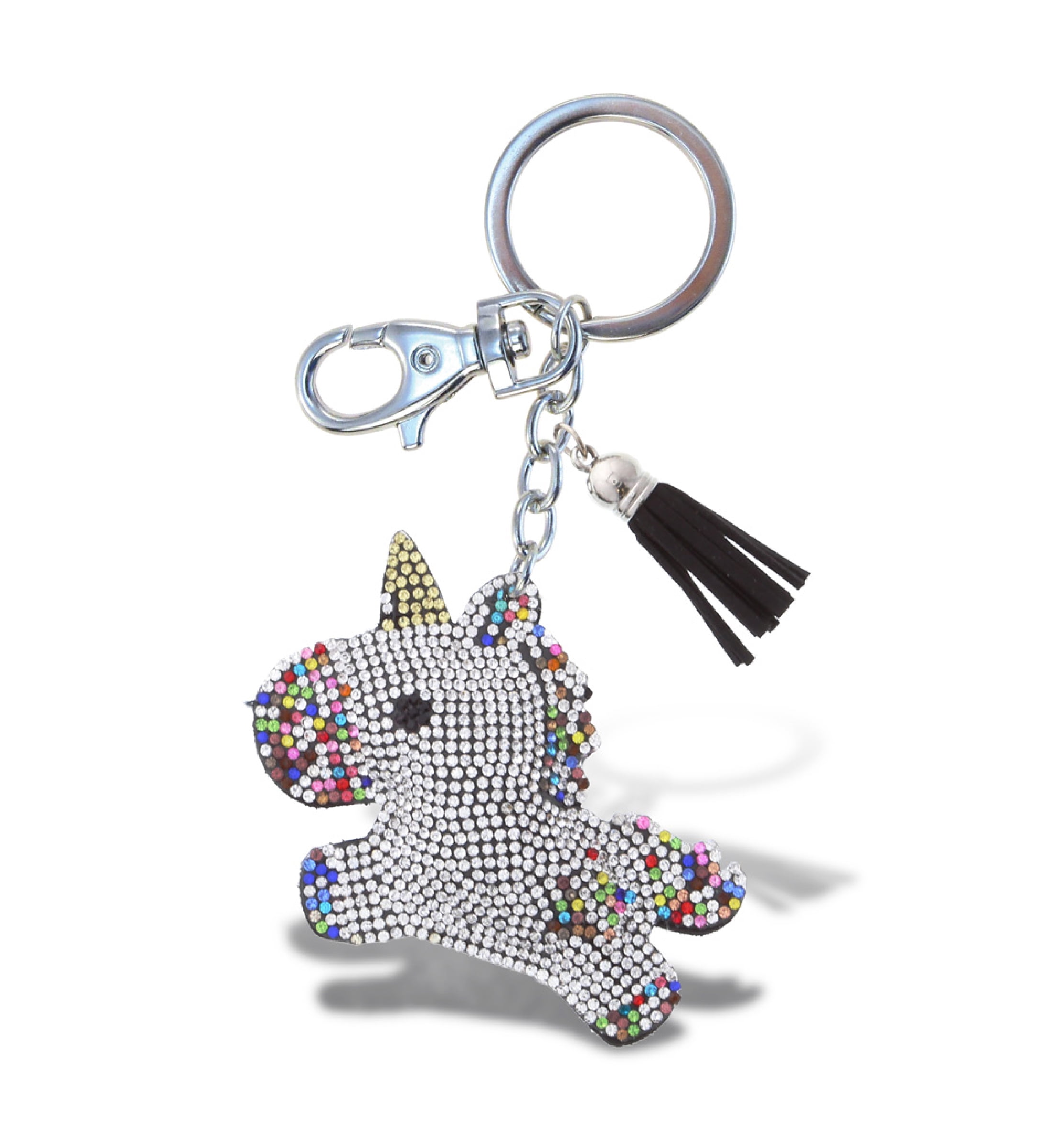 Aqua79 Unicorn Keychain - Rainbow Sparkling Rhinestones Charm with ...