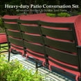 Alpha Joy 5 Piece Outdoor Patio Furniture Set Metal Conversation Set with Swivel Sofa Chairs ...