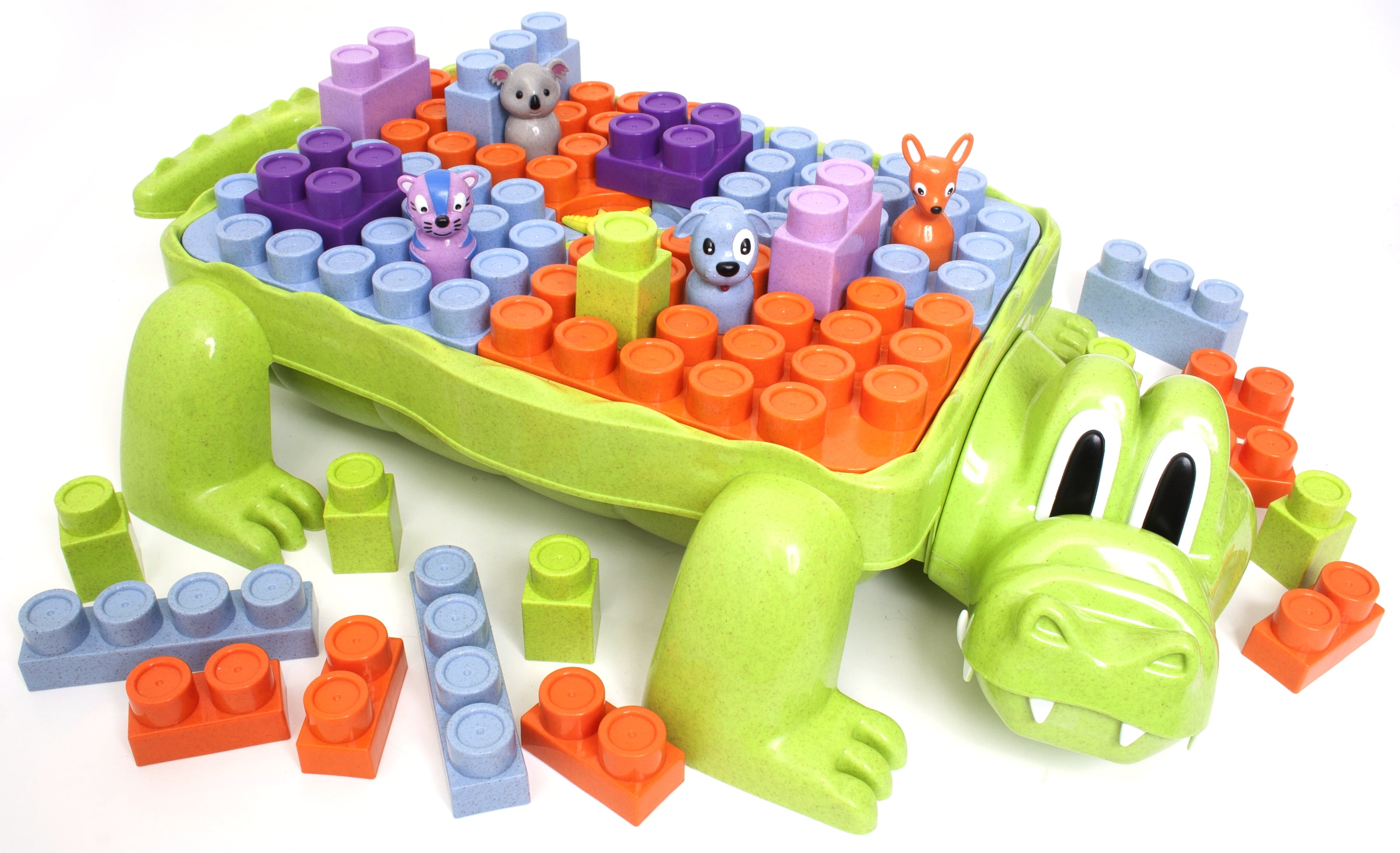 Roo Crew Crocodile Block Activity Station with Storage (20 Blocks + 4 ...