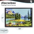 Stupell Industries Alpine Mountain Solitude Black Framed Floater Canvas ...
