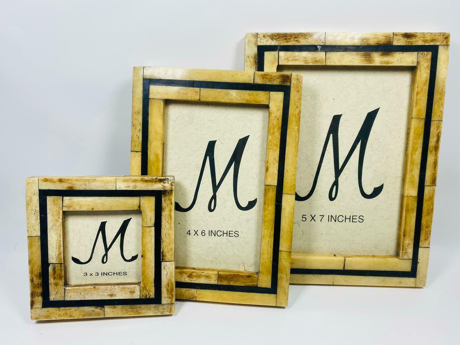 Set of 3 Manorisms Picture Frame - Tobacco Pinstripe Frame 5x7, 4x6 and ...