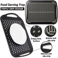 1PCS Large Non-Slip Serving Tray with Handles TV Lap Trays for Eating ...
