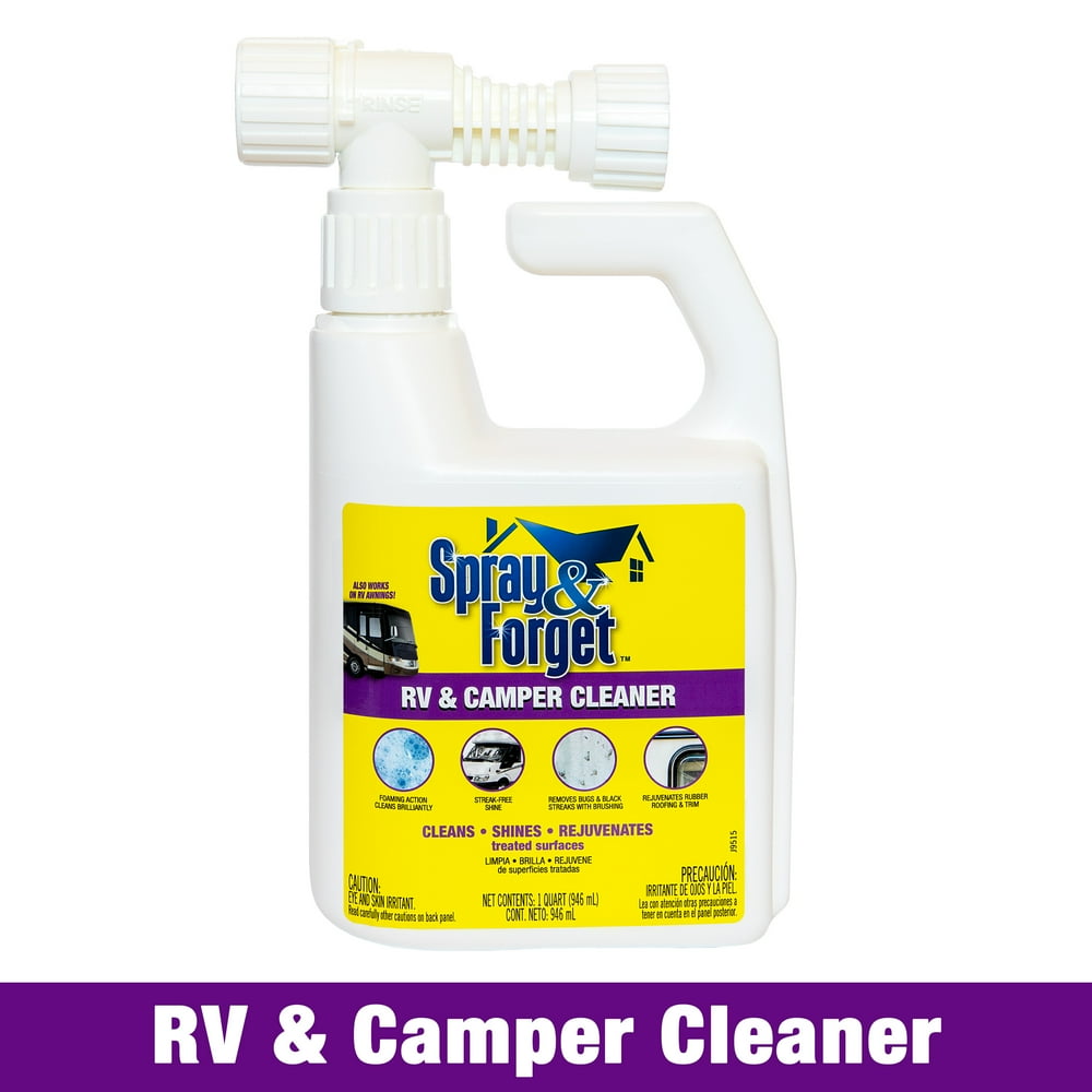 Spray & Forget RV & Camper Cleaner with Hose-End Adapter - 1 Quart ...