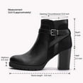 Pennysue Women's Chunky Heel Booties Black Zipper Ankle Booties Size 8 ...