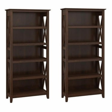 Hodedah 5-Shelf Bookcase, Mahogany - Walmart.com