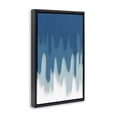 Stupell Industries Water Wave Fluid Contour Black Framed Floater Canvas ...