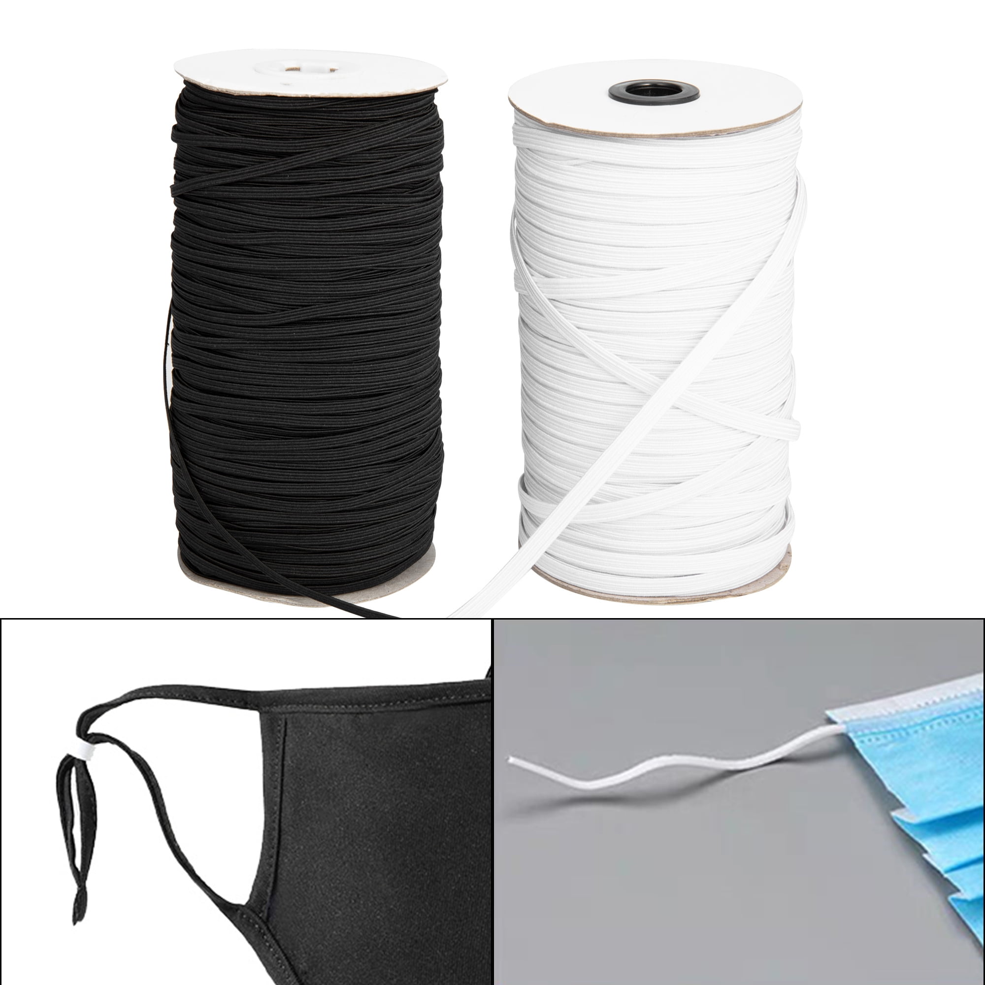 140 Yard Elastic Band Braid Rope Spool Elastic String for Sewing Craft ...